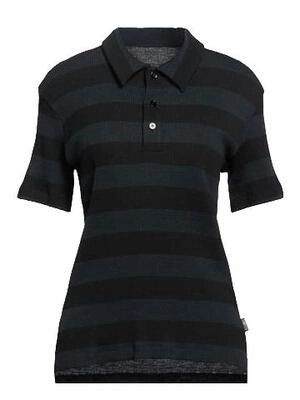 MAISON MARGIELA Striped Wool-blend Polo Shirt - Grey