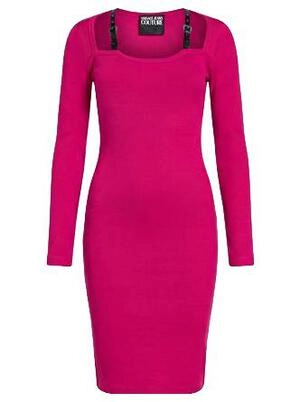 Versace Midi Dress Size Cotton, Elastane - Pink