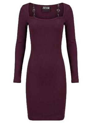 Versace Midi Dress Size Cotton, Elastane - Purple