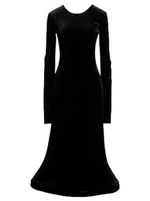 Emporio Armani Maxi Dress Size Polyester, Elastane - Black
