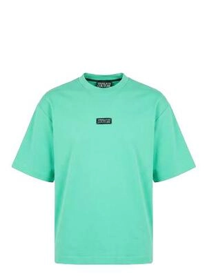 Versace Man T-shirt Black Size Xl Viscose, Polyamide, Elastane Light Green