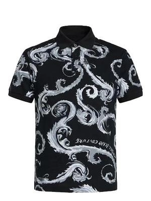 Versace Polo Shirt Size Cotton - Black