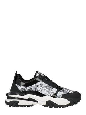 Versace Low Top Sneakers With Floral Print - White