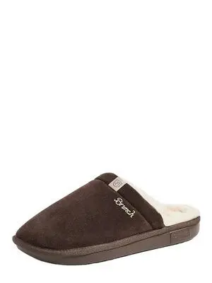 BRUNCH Essential Suede Shearling Slippers - Brown