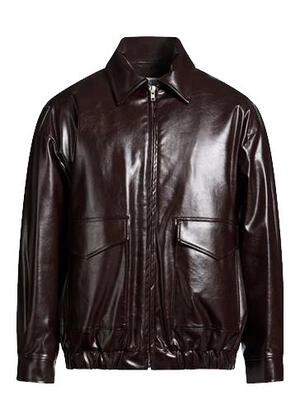 MAISON MARGIELA Viscose & Polyurethane Bomber Jacket - Brown