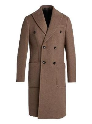 Emporio Armani Double-breasted Wool, Polyamide, And Alpaca Wool Coat - Grey