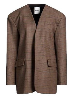 Sandro Blazer Size Polyester, Wool, Viscose, Elastane - Brown