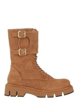 PALOMA BARCELO Leather Ankle Boots - Camel