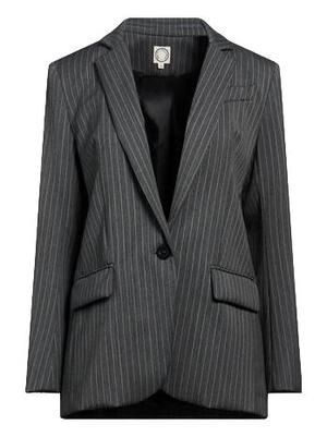 INES DE LA FRESSANGE PARIS Blazer Size Polyester, Virgin Wool, Elastane - Grey