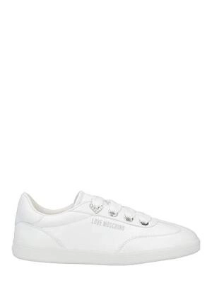 Moschino Calfskin Sneakers - White