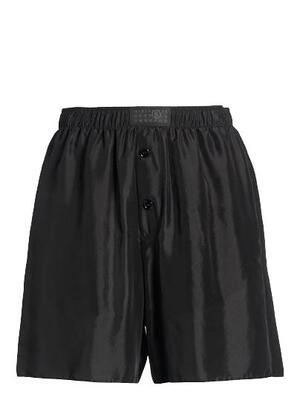 MAISON MARGIELA Silk Satin High-waisted Shorts - Black