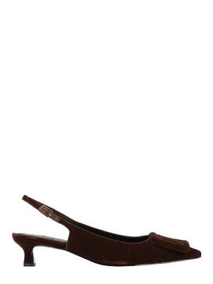 BIBI LOU BIBI LOU Women's Textile Slingback Pumps With Buckle Detail