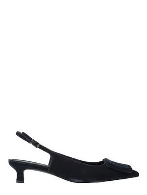 BIBI LOU Midnight Textile Fibers Slingback Pumps - Blue