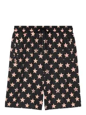 Gucci Star-print Drawstring Shorts - Black
