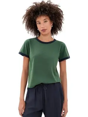 LESET Margo Ringer Tee - Juniper/midnight