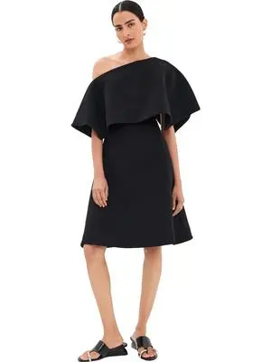 A.W.A.K.E. Mode Big Collar Dress - Black