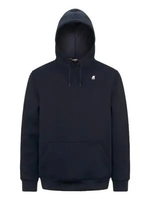 K-WAY Logo Patch Drawstring Hoodie - Black