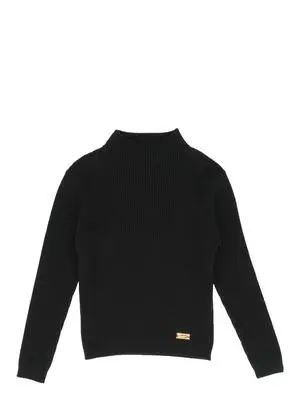 Balmain Ribbed Knit Wool Sweater - Black