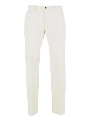 BRIGLIA 1949 Tailored Trousers With Belt Loops - White