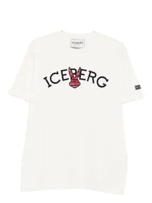 Iceberg Logo-embroidered T-shirt - White
