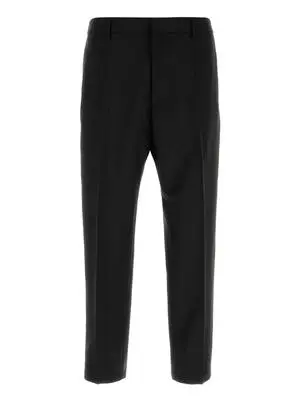 JIL SANDER Wool Blend Trousers - Black
