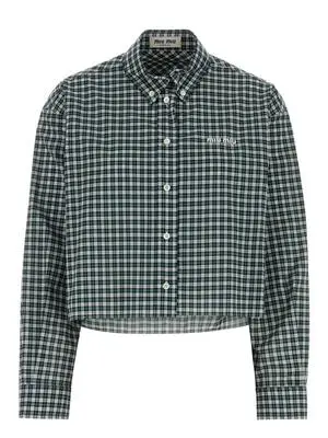 MIU MIU Miu Miu Embroidered Cotton Shirt