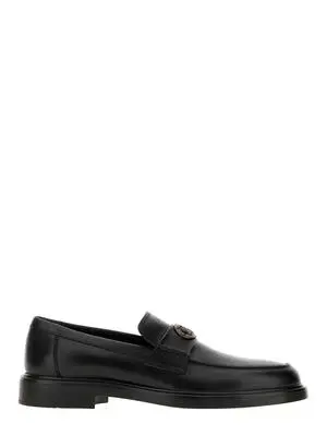 Burberry Leather Pembroke Loafers - Black