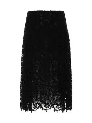 Fendi Macrame Lace Skirt - Black