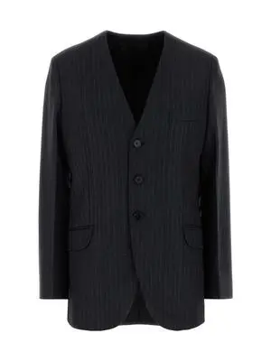 JIL SANDER Embroidered Wool Blazer - Multicolor