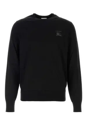 Burberry Wool Crew Neck Pullover - Black