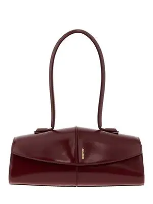 JIL SANDER Tiziano Leather Linea Shoulder Bag - Red
