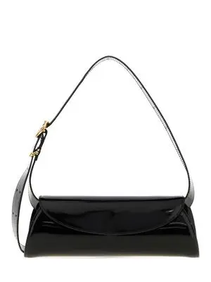 JIL SANDER Leather Small Cannolo Shoulder Bag - Black