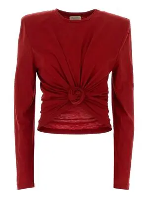 Magda Butrym Cotton Blend T-shirt - Red