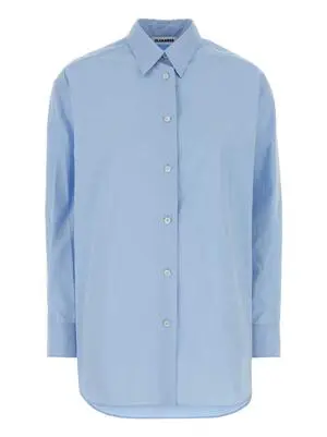 JIL SANDER JIL SANDER Oversize Poplin Shirt Blue