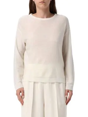 Fabiana Filippi Fabiana Filippi Wool Blend Crewneck Jumper With Sequin Appliqué White