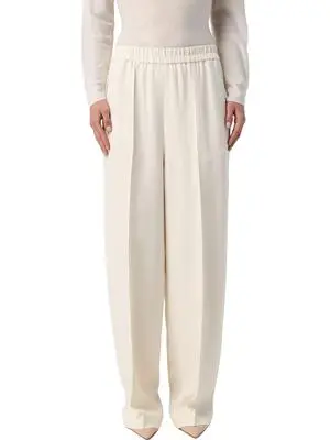 FABIANA FILIPPI Fabiana Filippi Cady Palazzo Trousers With Elasticated Waist And Monili Embellishment
