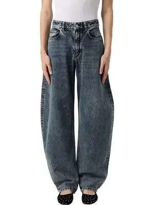 ALAÏA Alaïa Round High-Waisted Baggy Jeans In Cotton Denim