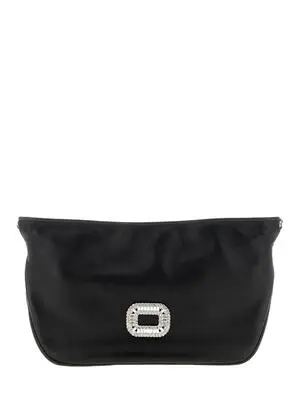 ROGER VIVIER Roger Vivier Pilgrim Leather Crossbody Bag With Jewel Buckle