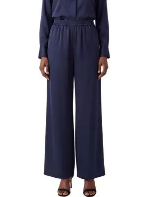 Max Mara Wide-leg Trousers - Navy