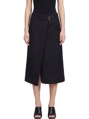 MAISON MARGIELA Maison Margiela High-Waisted Cotton Wrap Shorts With Frayed Hem