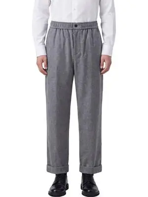 Giorgio Armani Slim Fit Virgin Wool And Cashmere Trousers - Grey