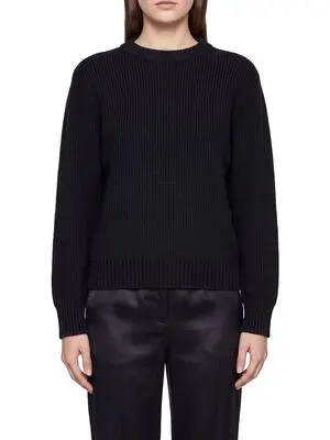 TOTEME Ribbed Knit Sweater - Black