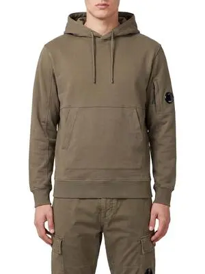 C.P. COMPANY Cotton Hoodie With Kangaroo Pocket - Grey