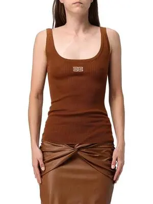 Elisabetta Franchi Ribbed Knit Tank Top - Brown