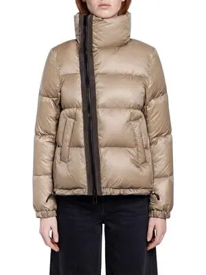 Sacai X Carhartt Wip Short Waterproof Technical Nylon Down Jacket - Beige