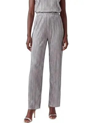 FORTE_FORTE Pleated Wide Leg Trousers - Grey