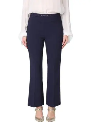 Elisabetta Franchi Slim-fit Cropped Crêpe Trousers - Blue