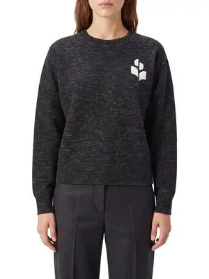Isabel Marant Étoile Atlee" Jacquard Logo Crewneck Jumper - Black