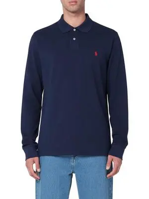POLO RALPH LAUREN Long-sleeved Slim Fit Cotton Polo Shirt