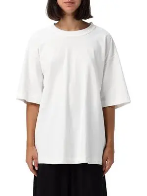 ELEH Relaxed Fit Cotton T-shirt With Bow Detail And Dropped Shoulders - Black